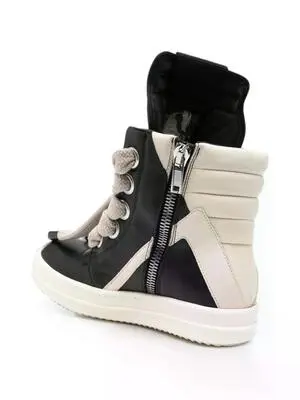 Rick Owens Geobasket Lace-up High-top Sneakers - Black