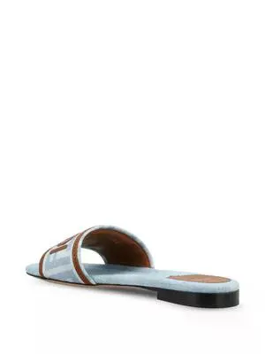 Fendi Sunshine Ff Motif Logo Patch Sandals