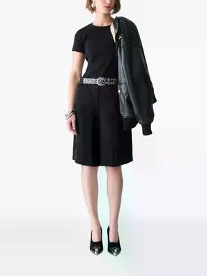 Liu Jo Ribbed T-shirt With Logo Patch