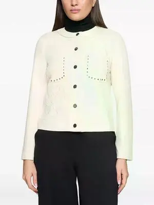 BETTY BARCLAY Stud-embellished Floral-embroidered Jacket