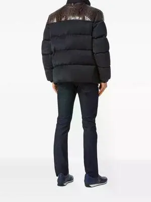 BILLIONAIRE Nylon Down-jacket With Python Inserts