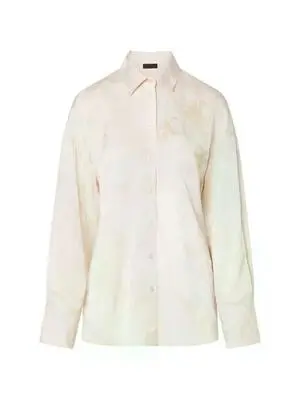 Liu Jo Jacquard Shirt With Jewel Embroidery - Neutrals