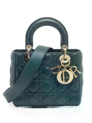 Dior 2020 Small Lady My Abcdior Leather Tote Bag - Green
