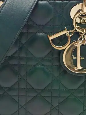 Dior Lady Small Leather Tote Bag - Green