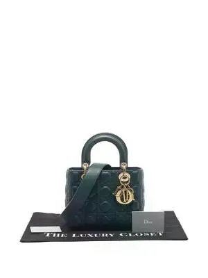 Dior Lady Small Leather Tote Bag - Green