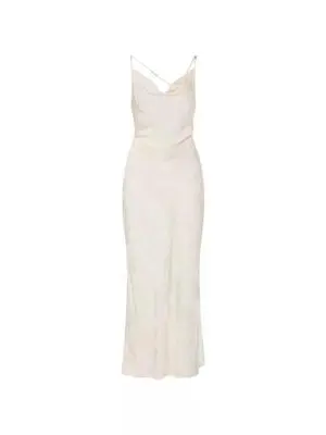 Liu Jo Long Jacquard Dress - Neutrals
