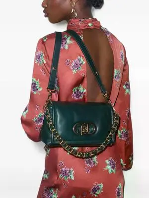 Liu Jo Medium Lapuffy Bag With Quilted Design And Chain Strap - Green