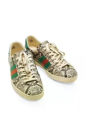 Gucci Ace Python-embossed Low-top Sneakers