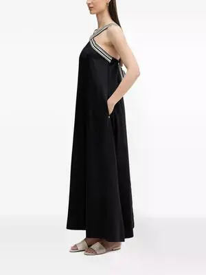 GAUDI Cross-strap Maxi Dress - Black