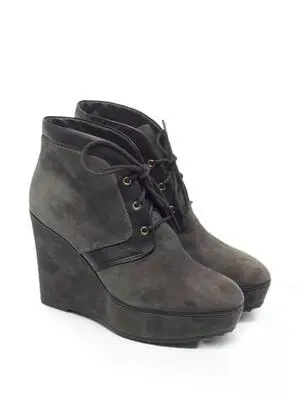 TOD'S Lace-up Wedge Boots