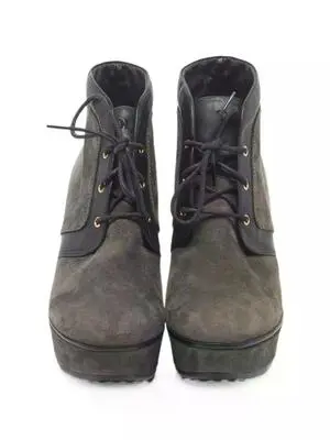 TOD'S Lace-up Wedge Boots
