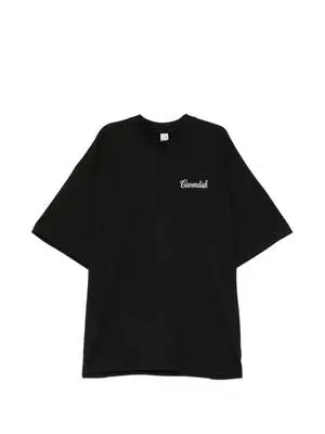 CAVENDISH Logo-embroidered T-shirt - Black