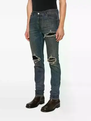 Amiri Ultrasuede Mx1 Distressed Slim-fit Jeans