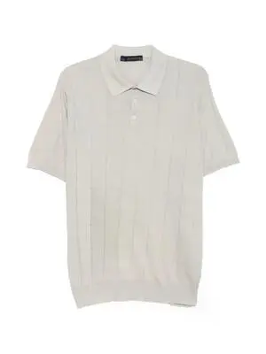 JEORDIE'S Grid-patterned Short-sleeved Polo Shirt