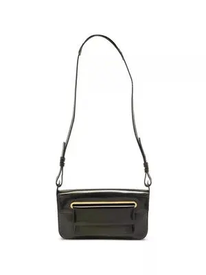 Givenchy Patent Leather Flap Shoulder Bag - Black