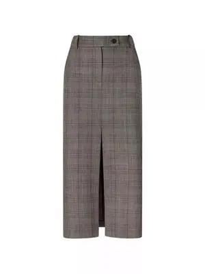 Pinko Midi Skirt With Prince Of Wales Check - Neutrals