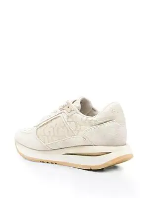 Guess Logo-print Suede-panel Sneakers
