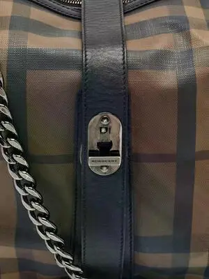 Burberry Smoked Check Chain-detail Tote Bag