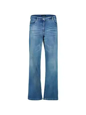 BETTY BARCLAY Faded-effect Crystal-embellished Jeans - Blue