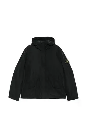 Stone Island Logo-patch Hooded - Black