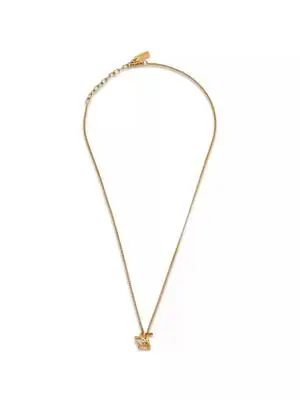Saint Laurent Tone Cassandre Pendant Necklace - Gold