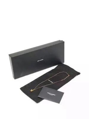 Saint Laurent Tone Cassandre Pendant Necklace