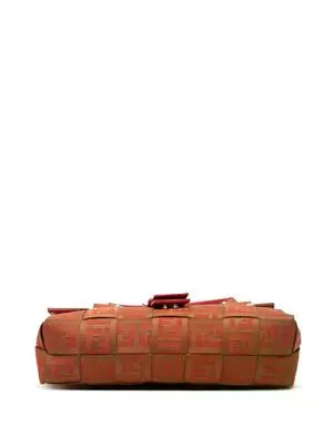 Fendi 2000-2010 Zucca Canvas Crossword Handbag