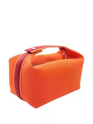 Hermès 2000-2026 Large Toile Bride A Brac Case Vanity Bag - Orange