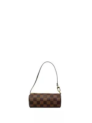 LOUIS VUITTON 1990-2010 Damier Ebene Papillon Pochette Handbag - Brown