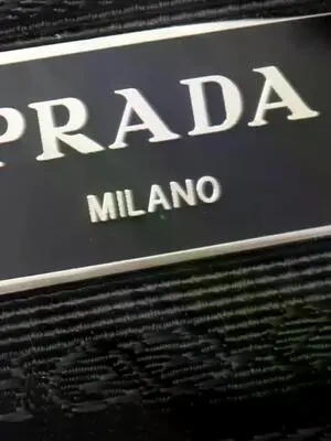 Prada Tessuto Zip Double Buckle Messenger Bag - Black
