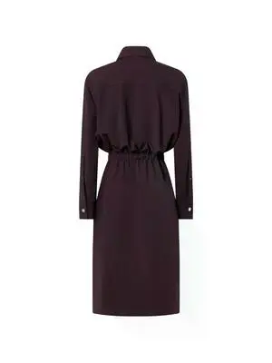 Pinko Elasticated-waist Shirt Midi Dress
