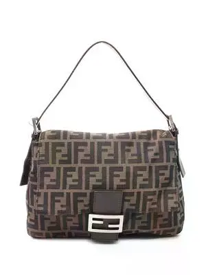 Fendi 2000-2010 Zucca Canvas Mamma Forever Shoulder Bag - Brown