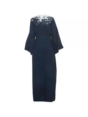 Oscar De La Renta Embellished Belted Maxi Dress