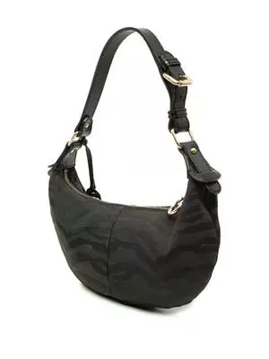Fendi 2000-2010 Zebra Print Canvas Hobo Bag