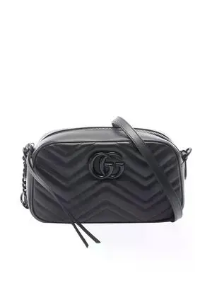 Gucci 2016-2026 Small Gg Marmont Matelasse Leather Crossbody Bag - Black