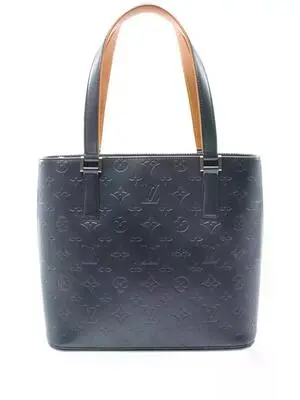 LOUIS VUITTON 2002 Monogram Mat Stockton Tote Bag - Blue