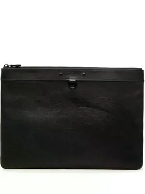 LOUIS VUITTON 2018 Monogram Shadow Discovery Pochette Clutch Bag - Black
