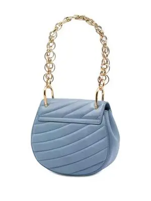 Chloé 2018 Mini Quilted Leather Drew Bijou Satchel - Blue