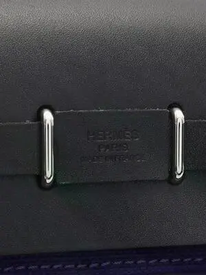 Hermès Military Toile And Vache Hunter Herbag Zip 20 Crossbody Bag - Purple