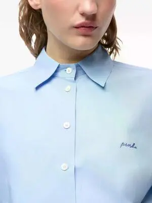 Pinko Logo Embroidered Cotton Shirt