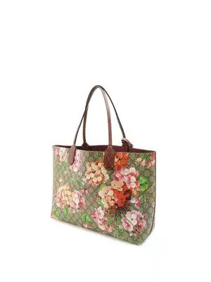 Gucci 2000-2015 Gg Supreme Blooms Reversible Tote Bag