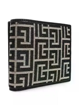 Balmain Monogram Canvas Wallet