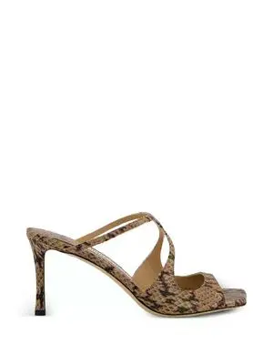 JIMMY CHOO Anise Snake-effect Leather Sandals