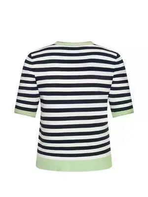 BETTY BARCLAY Striped Short-sleeve Sweater