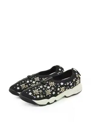 Dior Fusion Crystal Embellished Sneakers - Black
