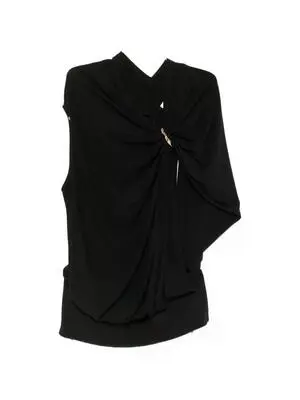 Sportmax Lacuna Ring-embellishment Top - Black