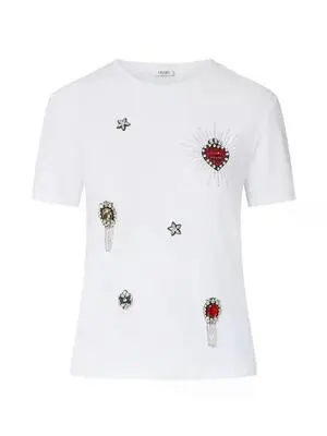 Liu Jo T-shirt With Jewel Embroidery - White
