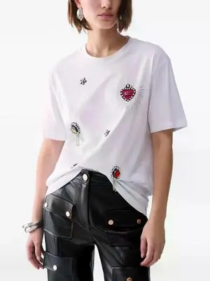 Liu Jo Embellished Cotton T-shirt