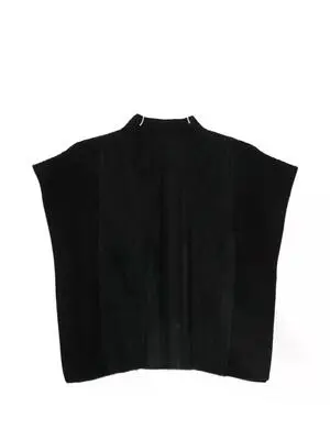 CFCL Portrait Ruffled-sleeves Ribbed Top