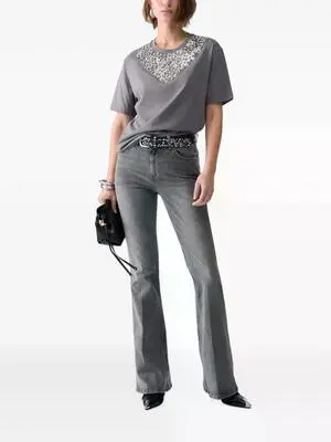 Liu Jo T-shirt With Jewel Embroidery - Grey